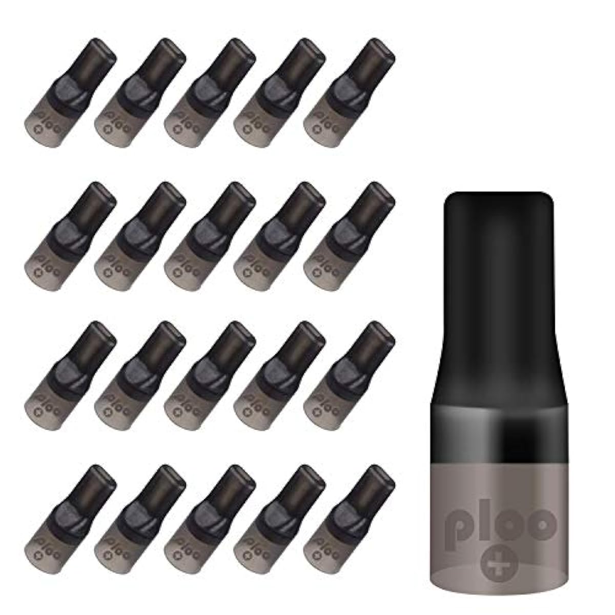 Pull 프라 전자 담배용 마우스 피스 피트감 들이마셔 기분up 깨끗한 개별 포장 20 개세트 블랙 재팬스토어 일본약