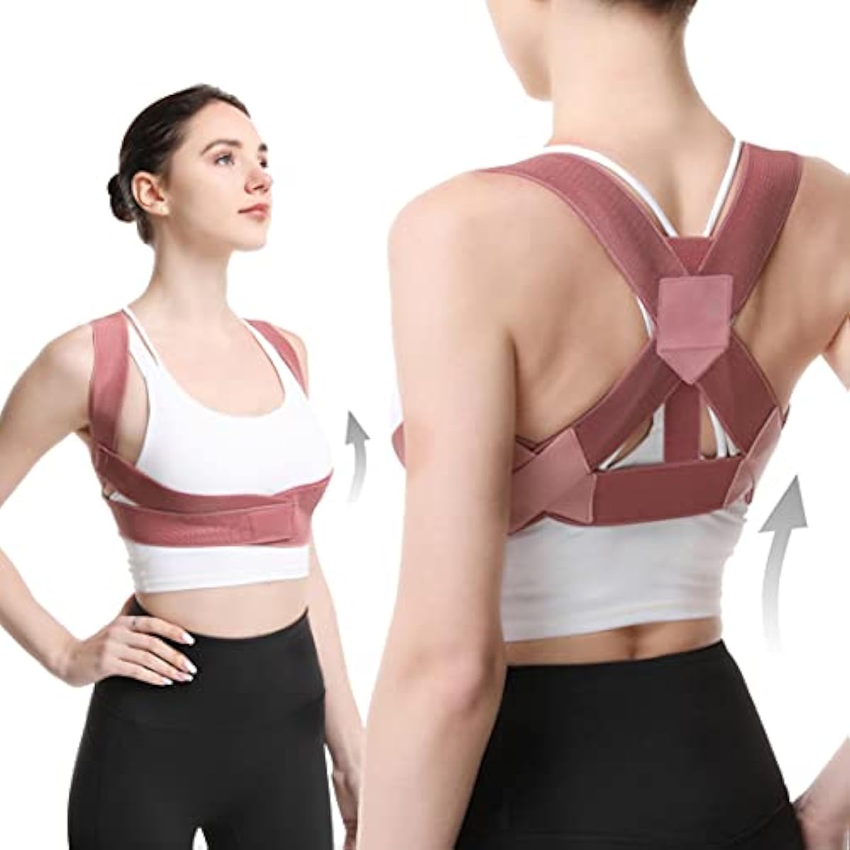 Bellebrace 자세 서포터 자세 벨트두드러지지 않는 장착 간단 환기성새우등 방지 고양이 하 조정 가능 레이디스 여성용