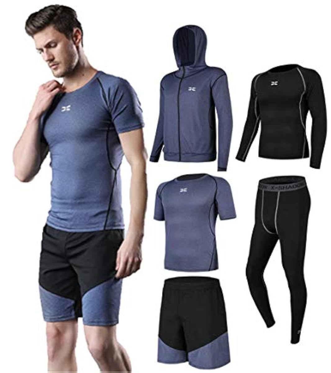 Be There Compression 웨어 5 점상하 세트 스포츠 웨어 맨즈 긴 소매 반소매 4계절용 대응 트레이닝 런닝 흡한 재팬스토어 일본약 의약품 전문 직구 쇼핑몰