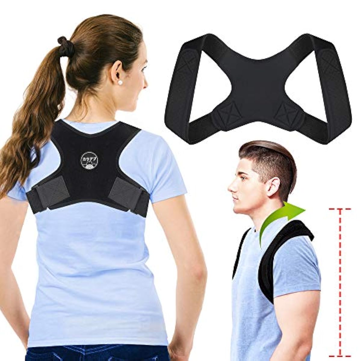 최신판 새우등 교정 벨트 남녀 겸용 자세 교정 벨트 조절 가능 프리 사이즈 등줄기 교정 벨트 어깨결림 해소 탈착 간단 아이 어 재팬스토어 일본약 의약품 전문 직구 쇼핑몰