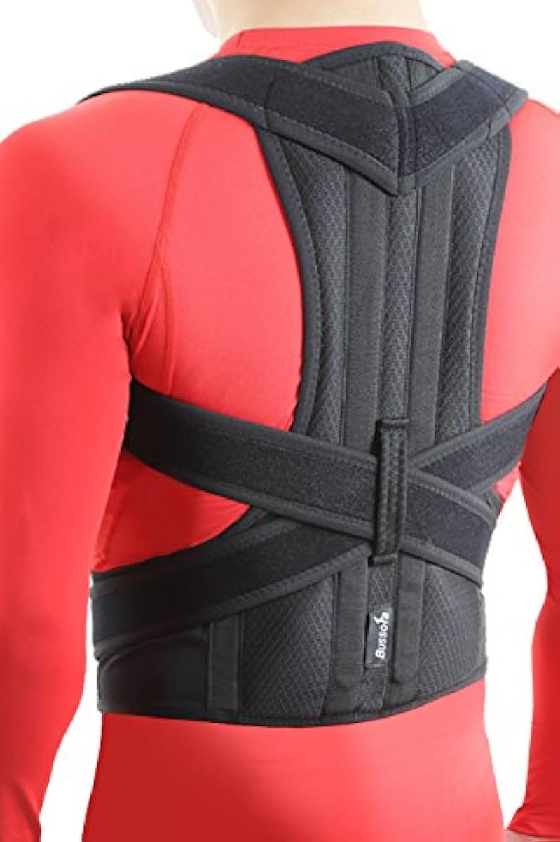 Bussola 새우등 교정 벨트 자세 교정 어깨결림 해소 새우등 서포터 새우등 개선 감음견 교정 견갑골 등줄기 교정 벨트 개량