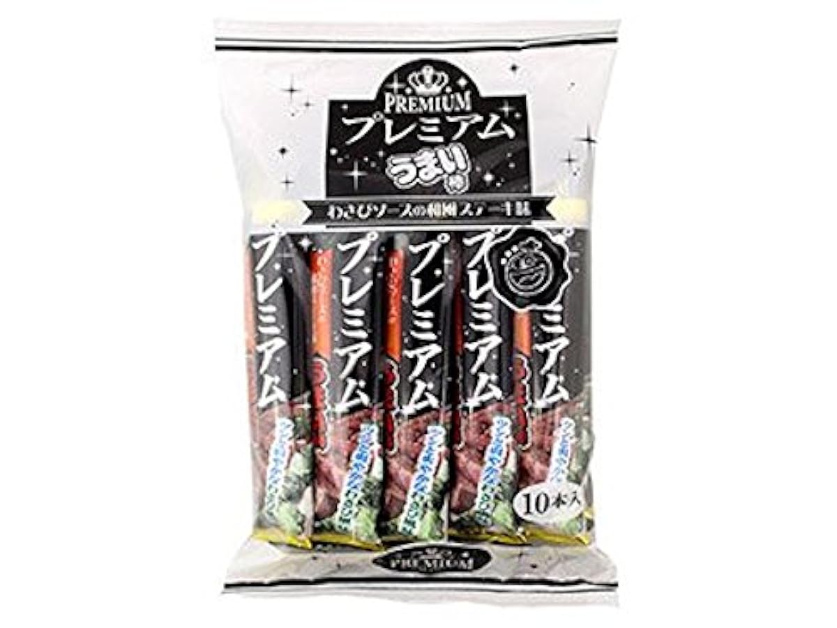 프리미엄 우마이봉막대 과자이름 고추냉이 소스의 일본풍 스테이크 맛 1봉지10개입 재팬스토어 일본약 의약품 전문 직구 쇼핑몰