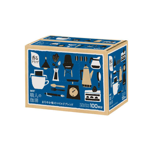 Drip 커피ucc우에시마 커피 장인의 커피 Drip 커피 둥글 맛의 마일드 블렌드 1상자100대입 재팬스토어